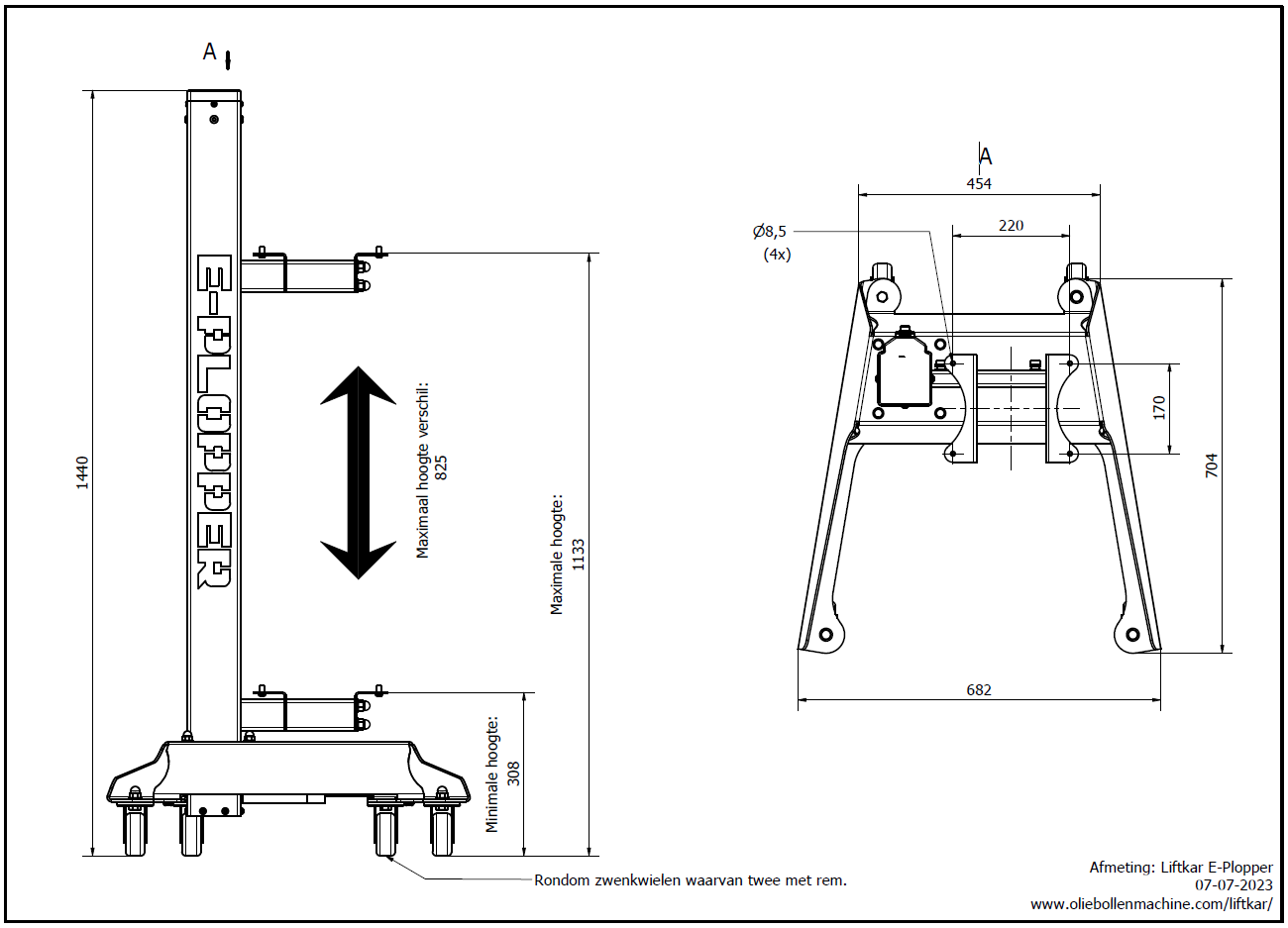 Liftkar – E-Plopper oliebollenmachine